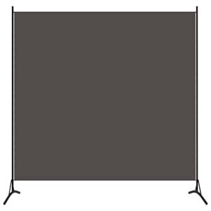 gecheer 1-panel room divider anthracite 68.9"x70.9", privacy screens freestanding divider portable separating panel, room divider for home office bedroom dorm decor