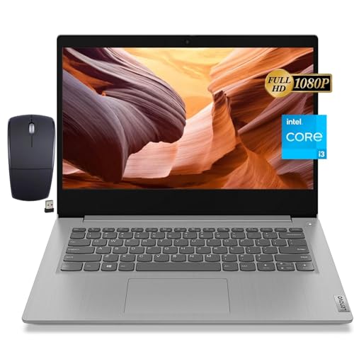 Lenovo 2023 Newest IdeaPad 3 Laptop, 14" FHD Display, Intel Core i3-1115G4(Beat i5-1035G4), 8GB RAM | 128GB SSD, Intel UHD Graphics Platinum, Webcam, HDMI, WiFi, Windows 11 in S Mode, Grey