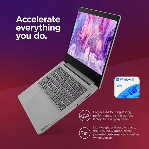 Lenovo 2023 Newest IdeaPad 3 Laptop, 14" FHD Display, Intel Core i3-1115G4(Beat i5-1035G4), 8GB RAM | 128GB SSD, Intel UHD Graphics Platinum, Webcam, HDMI, WiFi, Windows 11 in S Mode, Grey