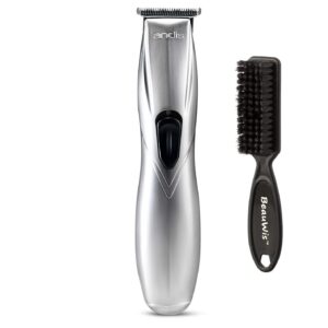 andis slimline pro li cordless t-blade trimmer with a beauwis blade brush