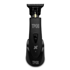 tpob ghost x beard trimmer hair clippers for men, professional hair trimmer t-blade trimmer cordless rechargeable edgers clippers electric beard trimmer shaver (ghost x blackout)