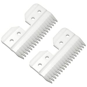 2pcs 18teeth oster ceramic blade fast feed clippers replacement blades for a5 grooming cutter series, 18teeth andis blade parts (3f/3fc, 4f/4fc, 5f,/5fc, 7f/7fc, 3#, 4#, 5#,7#, 8.5#, 9#, 10#)