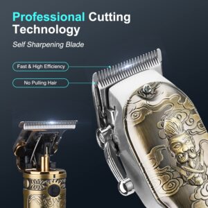 Suttik Hair Clippers for Men Nose and Beard Trimmer Set, Professional Cordless Barber Clippers for Hair Cutting Grooming Kit, Rechargeable, LCD Display