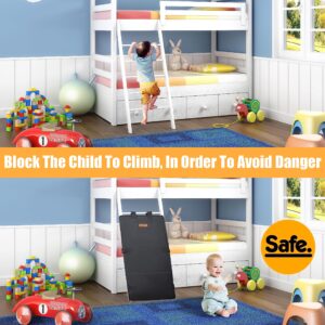 TOHONFOO Bunk Bed Ladder Cover - Kiddies Bunk Bed Ladder Lock - Bunk Bed Ladder Pads to Prevent Kids from Climbing Ladders - Black