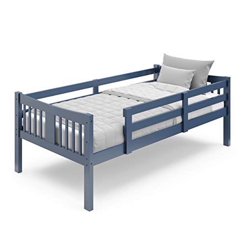 Storkcraft Caribou Twin-over-Twin Bunk Bed (Navy) – GREENGUARD Gold Certified, Converts to 2 individual twin beds