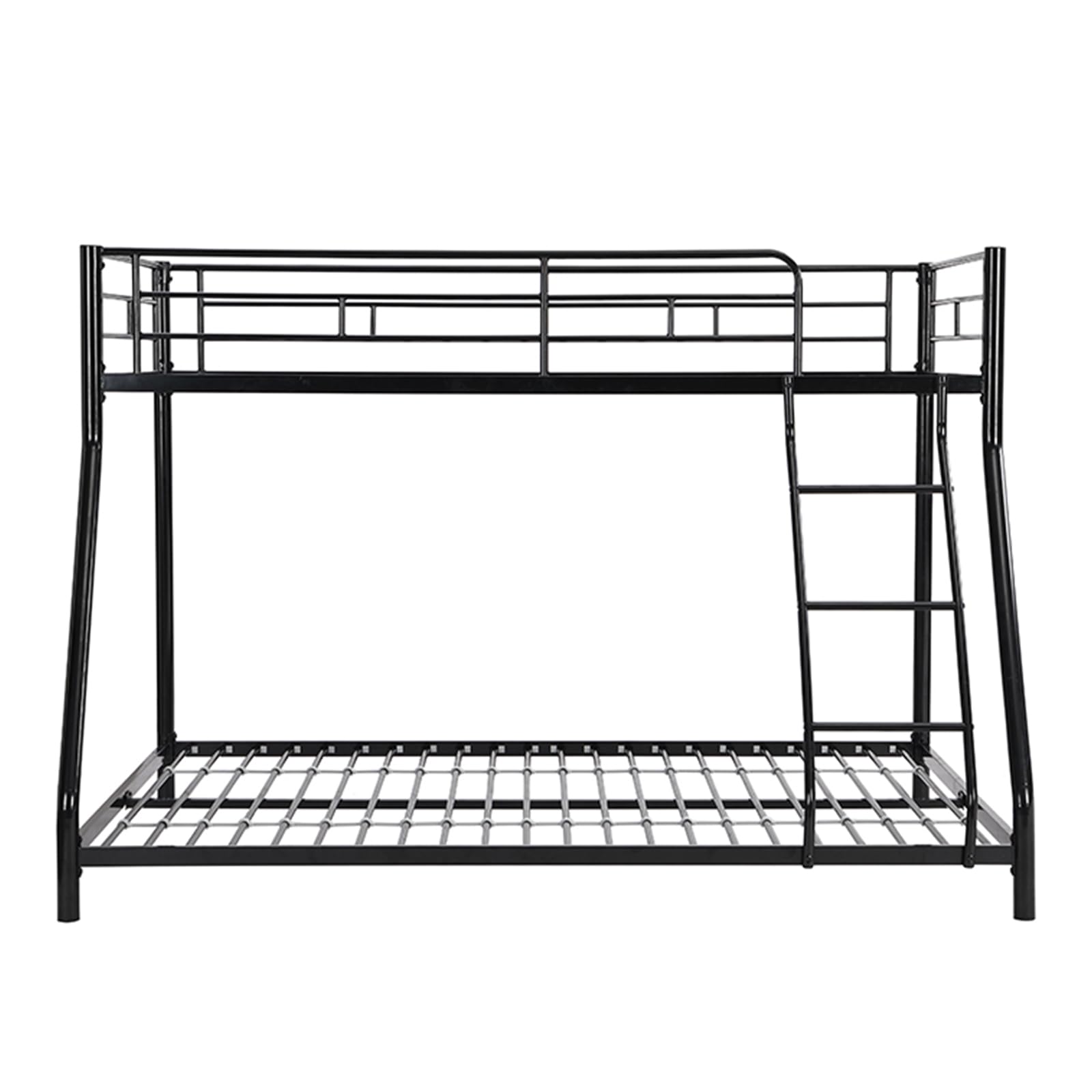 Neylory Metal Bunk Bed Twin Over Full Heavy Duty Bunk Beds with Guardrails and Built-in Ladders Industrial Steel Bunkbed Frame for Boy Girl Kid Teens(Full over Twin)