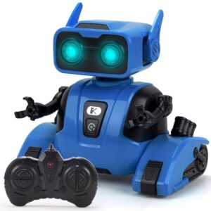 remote control robots for kids - with led eyes, dance moves, music, flexible head & arms - christmas gift for ages 3+