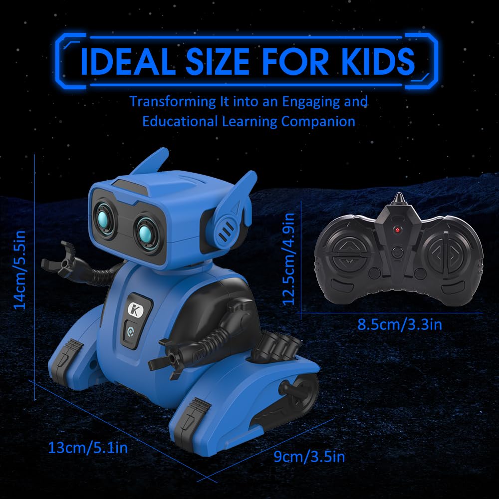 Remote Control Robots for Kids - With LED Eyes, Dance Moves, Music, Flexible Head & Arms - Christmas Gift for Ages 3+