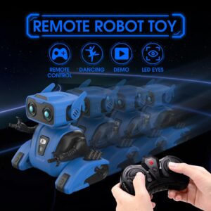 Remote Control Robots for Kids - With LED Eyes, Dance Moves, Music, Flexible Head & Arms - Christmas Gift for Ages 3+