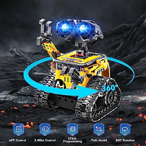 INSOON Robot Toys for Kids Building Set, 520 PCS App & Remote Control Robotics Kit 5-in-1 RC Wall Robot/Engineer Robot/Dinosaur Building STEM Toys Gift for Kids 6 7 8 9 10 11 12+ Years Old Boys Girls