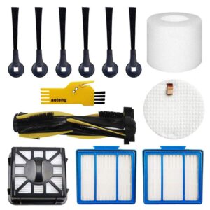 aoteng accessories kit for shark iq r101ae (rv1001ae) iq r101 (rv1001) av911s ez av1010ae iq robot vacuum cleaner replacement parts pack of main brush, filters, side brushes