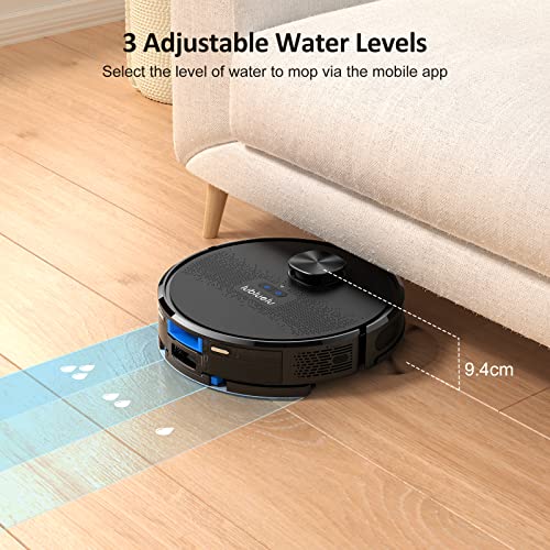 Lubluelu Robot Vacuum and Mop Combo 4000Pa, LiDAR Navigation, 3 in 1 Robotic Vacuum Cleaner with Laser, 5 Smart Mapping,10 No-go Zones, App/Alexa Control, Vacuum Robot for Pet Hair, Carpet, Hard Floor