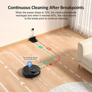 Lubluelu Robot Vacuum and Mop Combo 4000Pa, LiDAR Navigation, 3 in 1 Robotic Vacuum Cleaner with Laser, 5 Smart Mapping,10 No-go Zones, App/Alexa Control, Vacuum Robot for Pet Hair, Carpet, Hard Floor