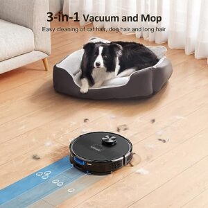 Lubluelu Robot Vacuum and Mop Combo 4000Pa, LiDAR Navigation, 3 in 1 Robotic Vacuum Cleaner with Laser, 5 Smart Mapping,10 No-go Zones, App/Alexa Control, Vacuum Robot for Pet Hair, Carpet, Hard Floor