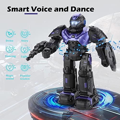 SWTOIPIG RC Robot Toys for Kids 3 4 5 6 7 8, Smart Programmable Robot with Gesture Sensing, Remote Control Robot for Boys Girls Age 3 4 5 6 7 8-12, Rechargeable