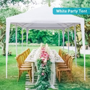 10'x30' Outdoor Party Tent, Wedding Patio Gazebo, Canopy Tent with 8 Removable Sidewalls and 2 Doors, Cater Events Pavilion with transparent windows, Waterproof, Easy Set