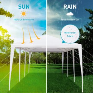 10'x30' Outdoor Party Tent, Wedding Patio Gazebo, Canopy Tent with 8 Removable Sidewalls and 2 Doors, Cater Events Pavilion with transparent windows, Waterproof, Easy Set