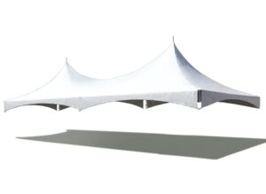 tentandtable 20' x 40' replacement tent top for high peak frame style party tents | solid white commercial grade pvc vinyl | includes top and storage bag (top only - frame not included)