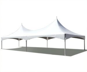 tentandtable 20' foot x 40' foot twin tube west coast frame style party tent - white canopy - 2.5" inch aluminum frame - canopies for banquets, weddings, graduations, and events