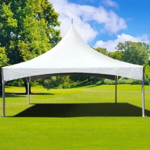 TentandTable 20' Foot x 40' Foot Twin Tube West Coast Frame Style Party Tent - White Canopy - 2.5" Inch Aluminum Frame - Canopies for Banquets, Weddings, Graduations, and Events