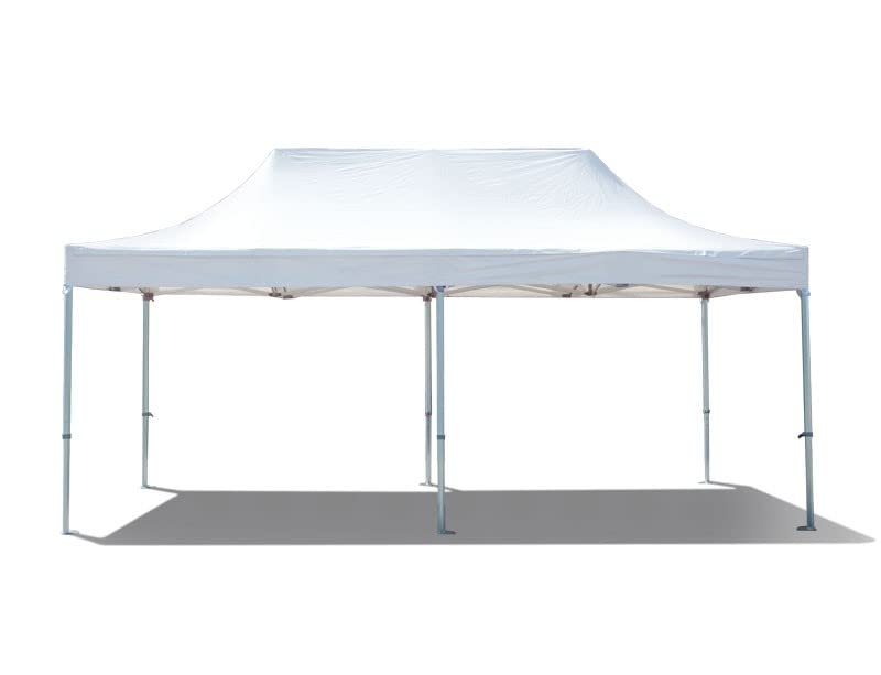 10-Foot by 20-Foot Speedy Tent | White | Quick Easy Up | 40 MM Thick Aluminum Frame | Water Resistant Tent Top | Instant Shelter for Weddings, Parties, and Events