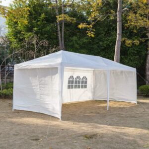 OxiQmart 10x20' Outdoor Canopy Party Wedding Tent Gazebo Pavilion w/4 Side Wall-2 Doors