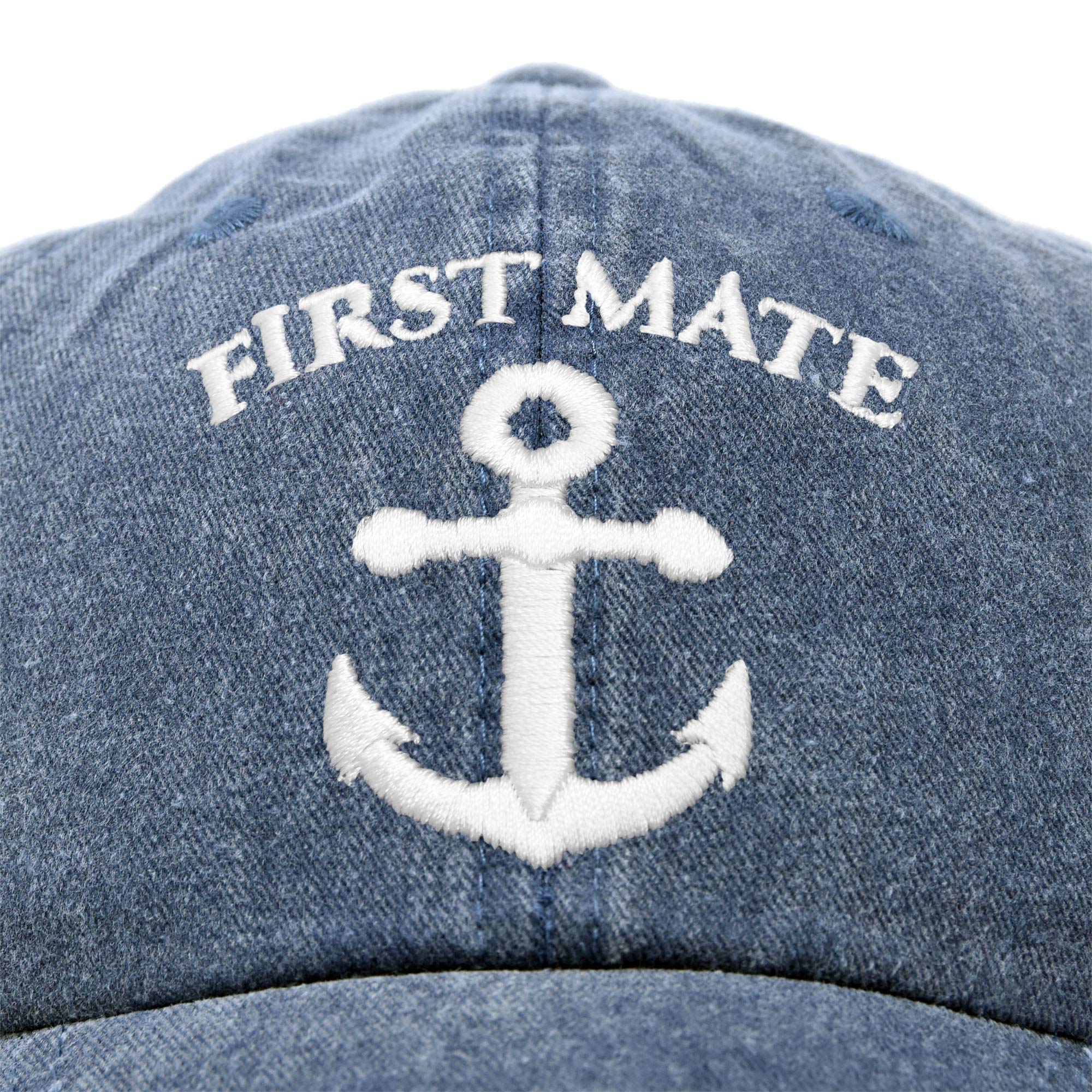 DALIX First Mate Hat Sailing Baseball Cap Sailor Gift Men Women Blue Vintage