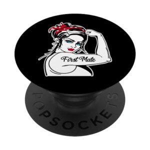 female first mate rosie the riveter pin up girl first mate popsockets standard popgrip