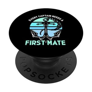 every captain needs a first mate sea ship yacht boat popsockets swappable popgrip