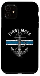 iphone 11 captain first mate sailing matching sets pontoon boater case