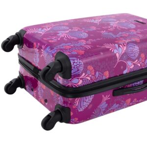 Travelers Club Bella Caronia 20" Carry-On Voguish Luggage, Style Flora, 3 Piece Set