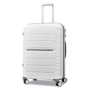 samsonite freeform hardside expandable with double spinner wheels, white, 2pc set (co/l)