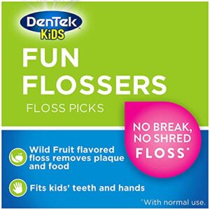 DenTek Kids Fun Flossers, Wild Fruit, 90 Count