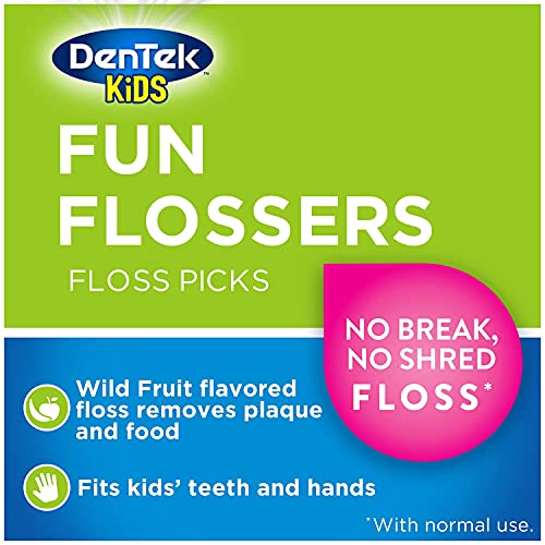 DenTek Kids Fun Flossers, Wild Fruit, 90 Count