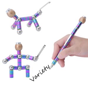 Rotating Soccer Stress Relief Toy - Magnetic Pen, Fidget Pen,Teen Boys Gift Ideas，Best Gift for 8-12-13-15-16 Years Old,Christmas Birthday Gifts,Unique Toy Gift for Kids or Friends.