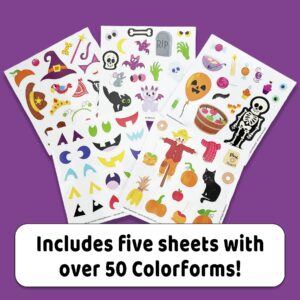 Happy Halloween Colorforms - Reusable Sticker Activity Book Clings For Toddlers, Ages 2-7