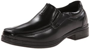 deer stags boy's wise dress comfort slip-on loafer, black, 6 big kid