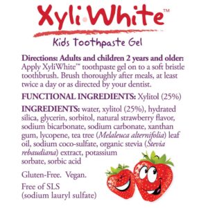 NOW Solutions, Xyliwhite™ Toothpaste Gel for Kids, Strawberry Splash Flavor, Kid Approved! 3-Ounce, packaging may vary