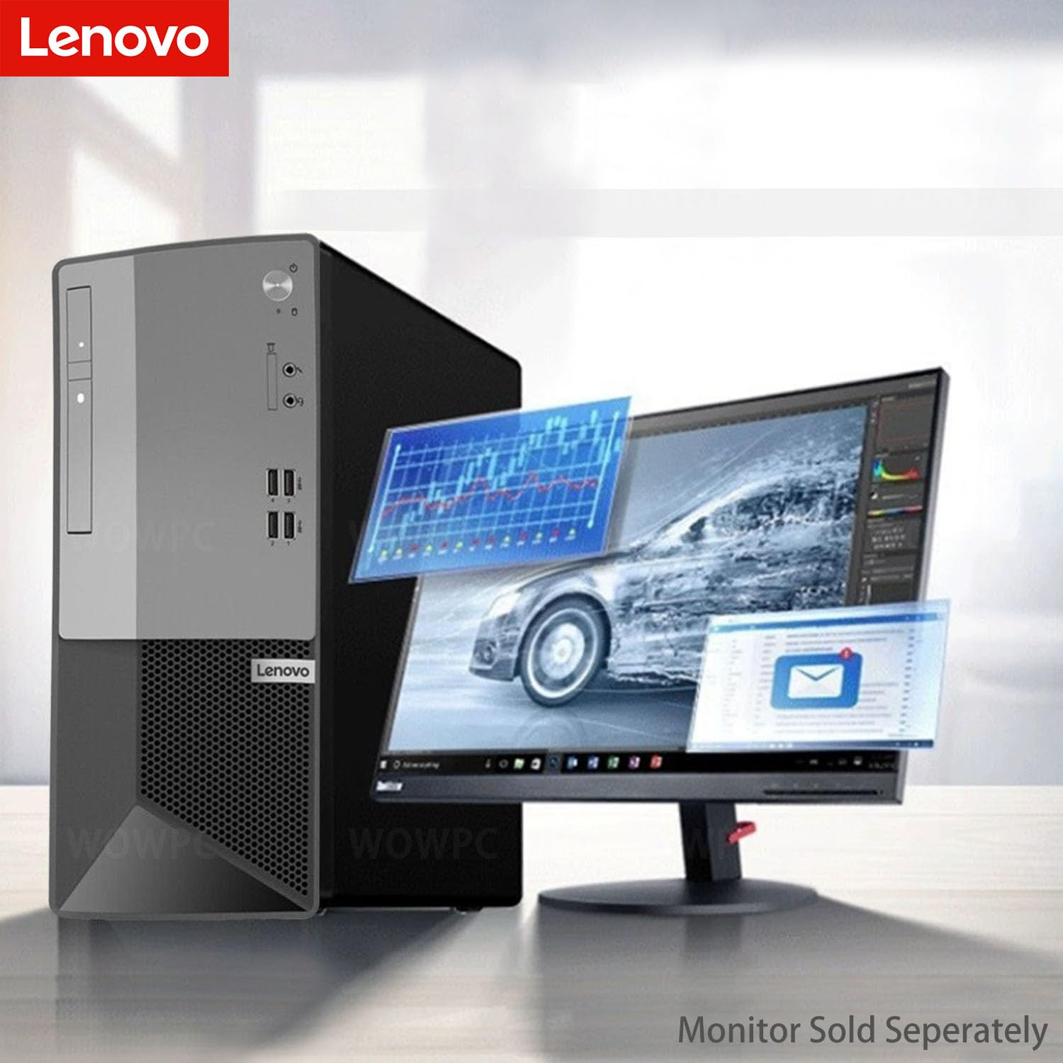 Lenovo V50t Gen 2 Business Desktop Computer, Intel 4-Core Processor(Up to 4.3Ghz), 32GB RAM, 1TB PCIe SSD, 4K 3-Monitor Support, DisplayPort, HDMI, VGA, DVD-RW, Wi-Fi, Bluetooth, Windows 11 Pro