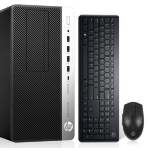 hp prodesk 600 g3 mini tower desk top pc i7-6700 up to 4.00ghz 32gb ram 1tb ssd + 1tb hdd hdmi built in wi-fi & bt dvd-rw dual monitor support wireless keyboard & mouse windows 10 pro (renewed)