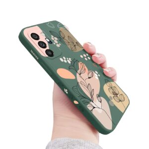 doowear galaxy note 20 ultra case for women girls cute plants leaf camera lens protector soft tpu bumper rubber silicone shockproof protective cover phone case for samsung galaxy note 20 ultra-green