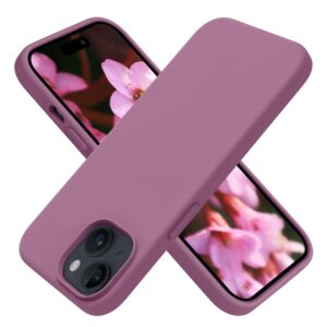 otofly compatible with iphone 15 plus case, silicone shockproof slim thin phone case for iphone 15 plus (6.7 inch), (lilac purple)