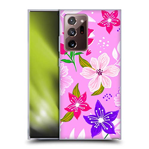 Head Case Designs Officially Licensed Haroulita Pink Flower Mix Soft Gel Case Compatible with Galaxy Note20 Ultra / 5G