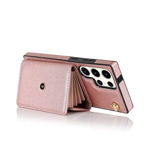 drxve shoulder strap leather phone case for samsung galaxy a73 a53 a13 a72 a52s a52 a12 a51 a71 a70 note 20 10 9 wallet card cover bag,pink, for samsung note20 ultra