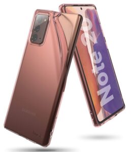 ringke air compatible with galaxy note 20 case 5g, thin flexible shockproof tpu phone case - rose bronze