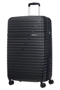 american tourister spinner 79 expandable, jet black (black), large