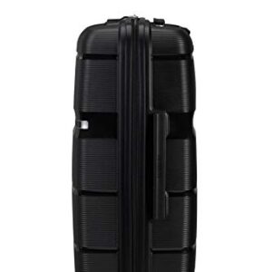 American Tourister Unisex_Adult Luggage Suitcase, Black (Vivid Black), M (66 cm-63 L)