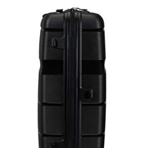 American Tourister Unisex_Adult Luggage Suitcase, Black (Vivid Black), M (66 cm-63 L)