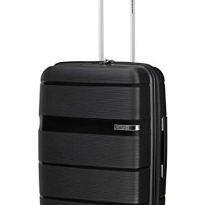 American Tourister Unisex_Adult Luggage Suitcase, Black (Vivid Black), M (66 cm-63 L)