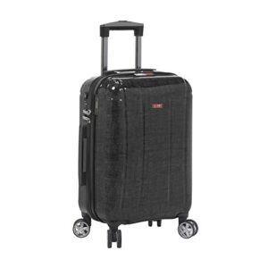 planet traveler usa planet traveler usa smart tech case hardside spinner carry-on, black carry-on luggage, black